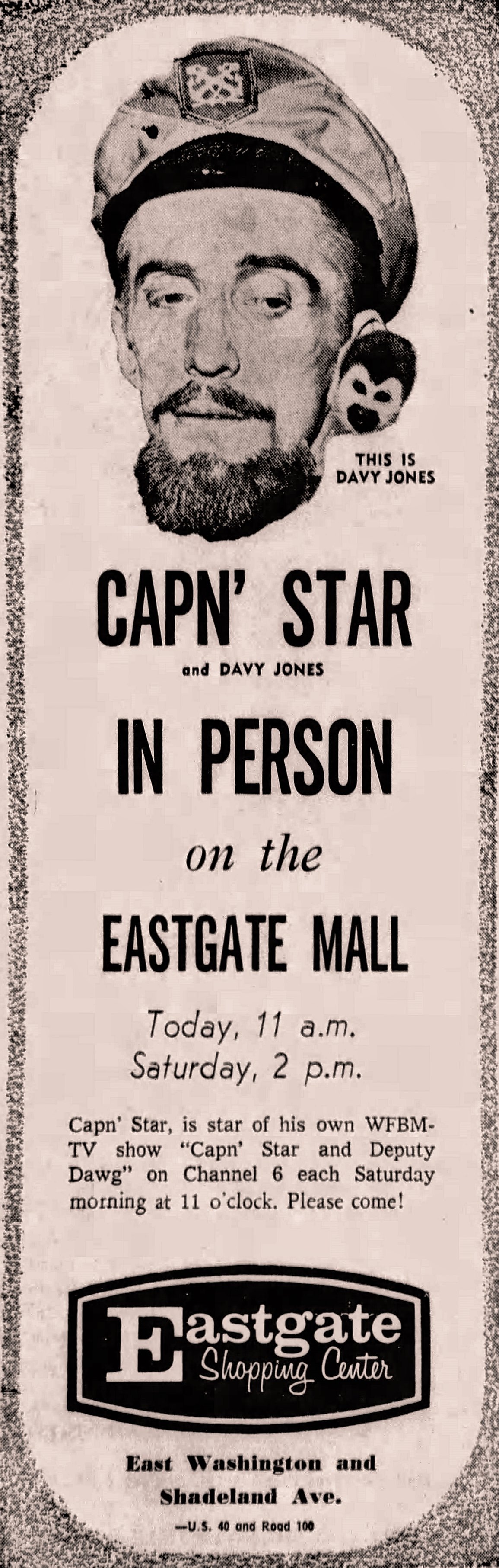 WFBM-TV Cap’n Star a.k.a. Sinister Seymour – Alan E. Hunter